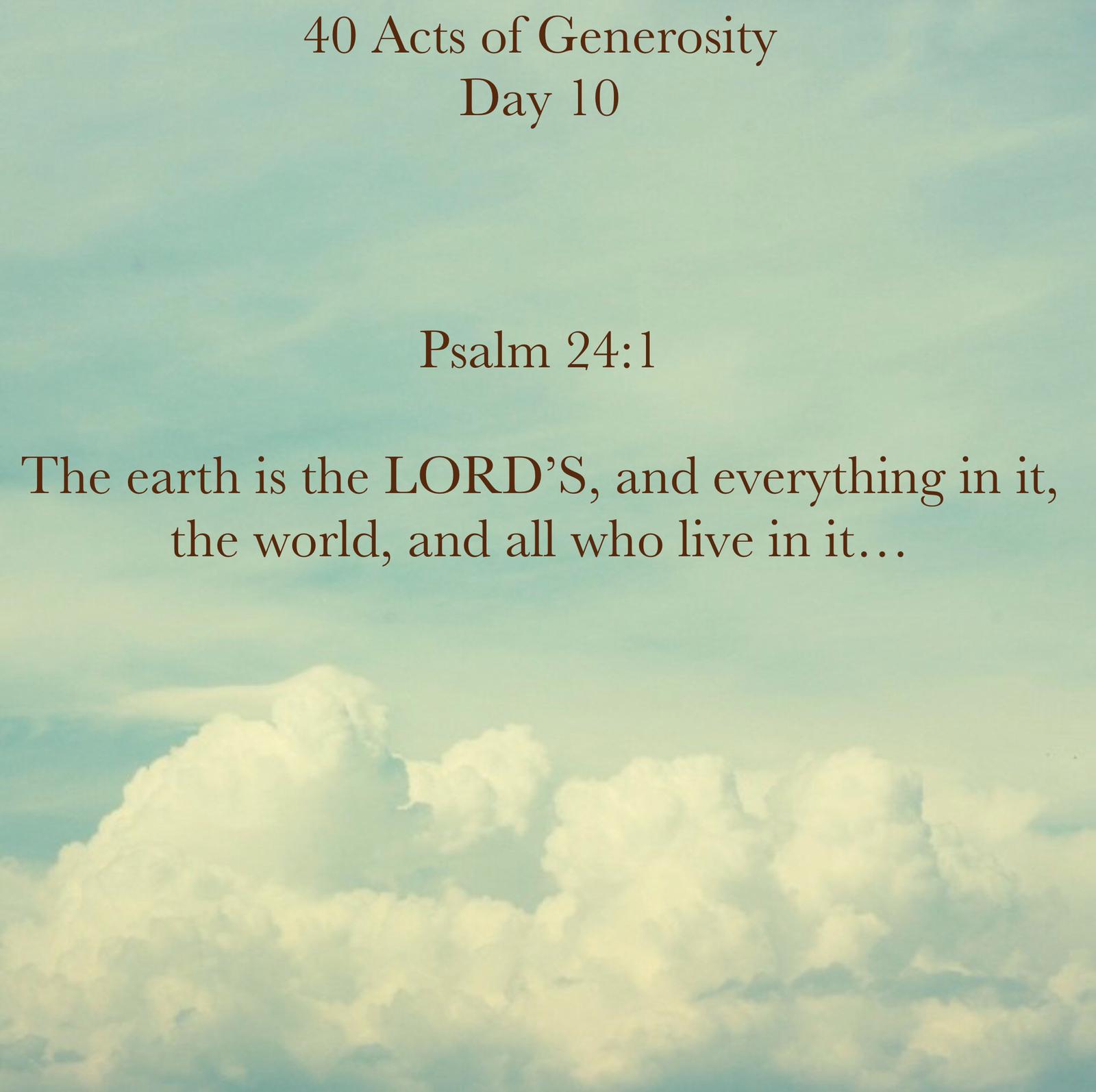 Acts of Generosity Challenge - Rebirth Ministries GOD’s goodness